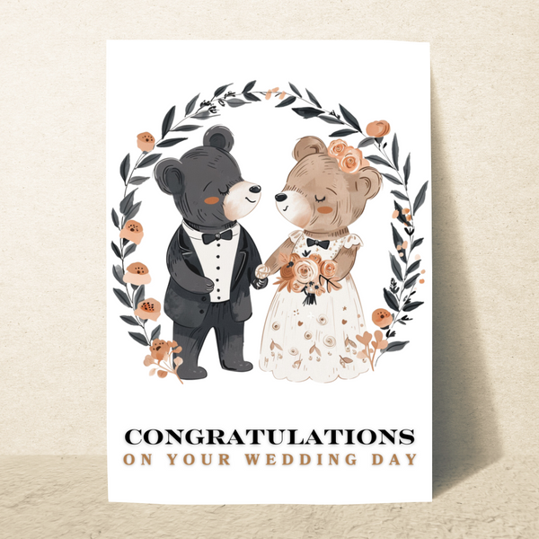 Blank A5 Printable Congratulations On Your Wedding Day Card – Violet ...