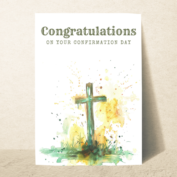 Blank A5 Printable Confirmation Day Card – Violet Matters