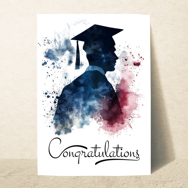 Blank A5 Printable Graduation Congratulations Card – Violet Matters