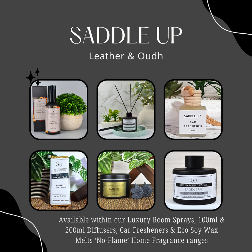 Saddle Up: Leather & Oudh - 200ml Room Diffuser – Violet Matters