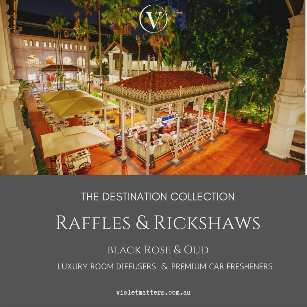 Raffles & Rickshaws: Black Rose & Oud - 100ml Room Diffuser – Violet ...
